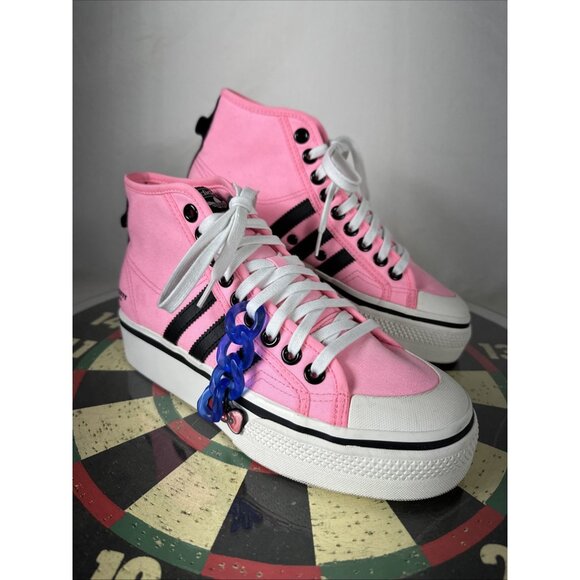 adidas | Shoes | Adidas Hello Kitty Nizza Platform Mid Pink Glow Shoe ...